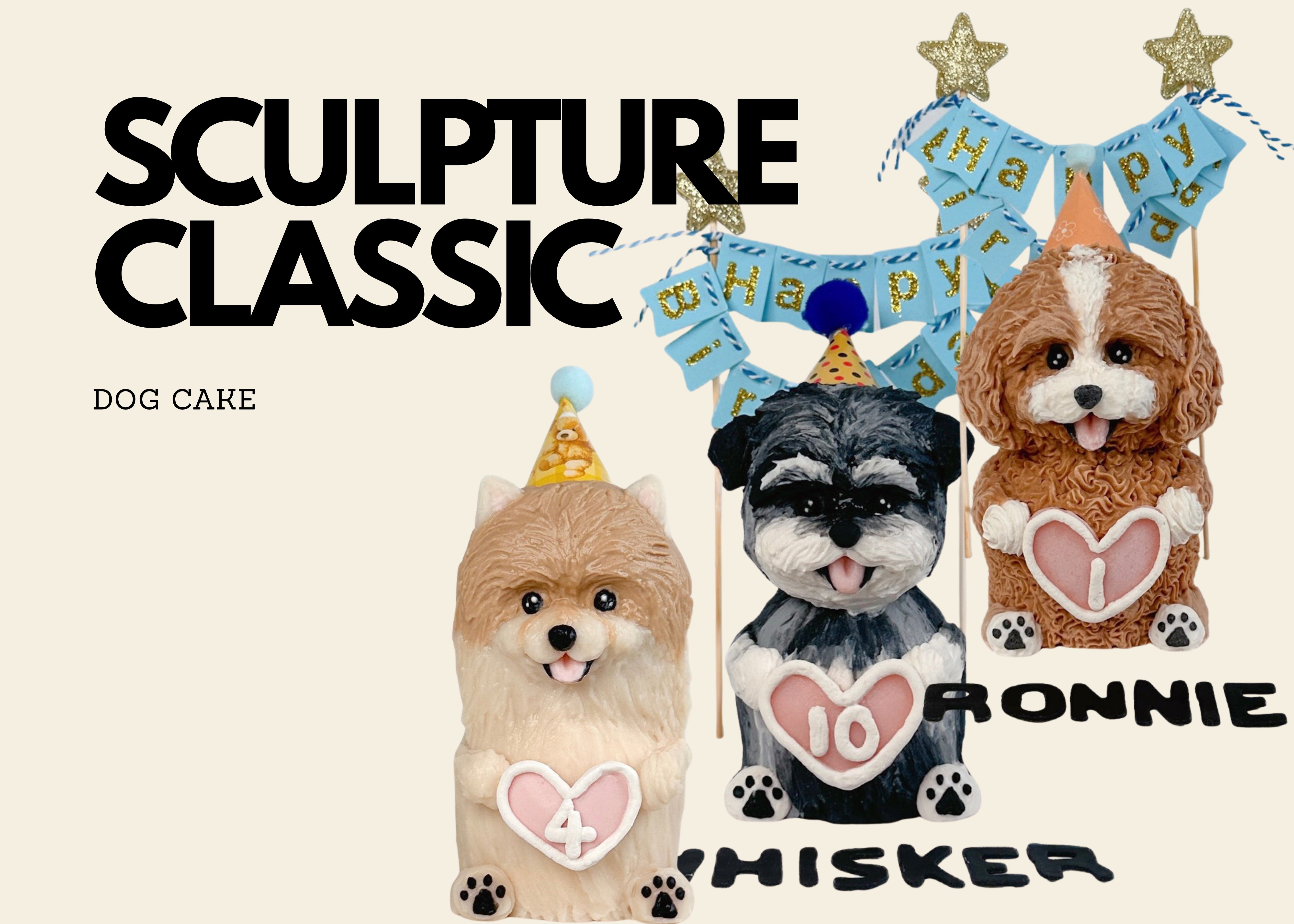 Sculpted Classic Dog Cake – Pawradise Pet Bakery