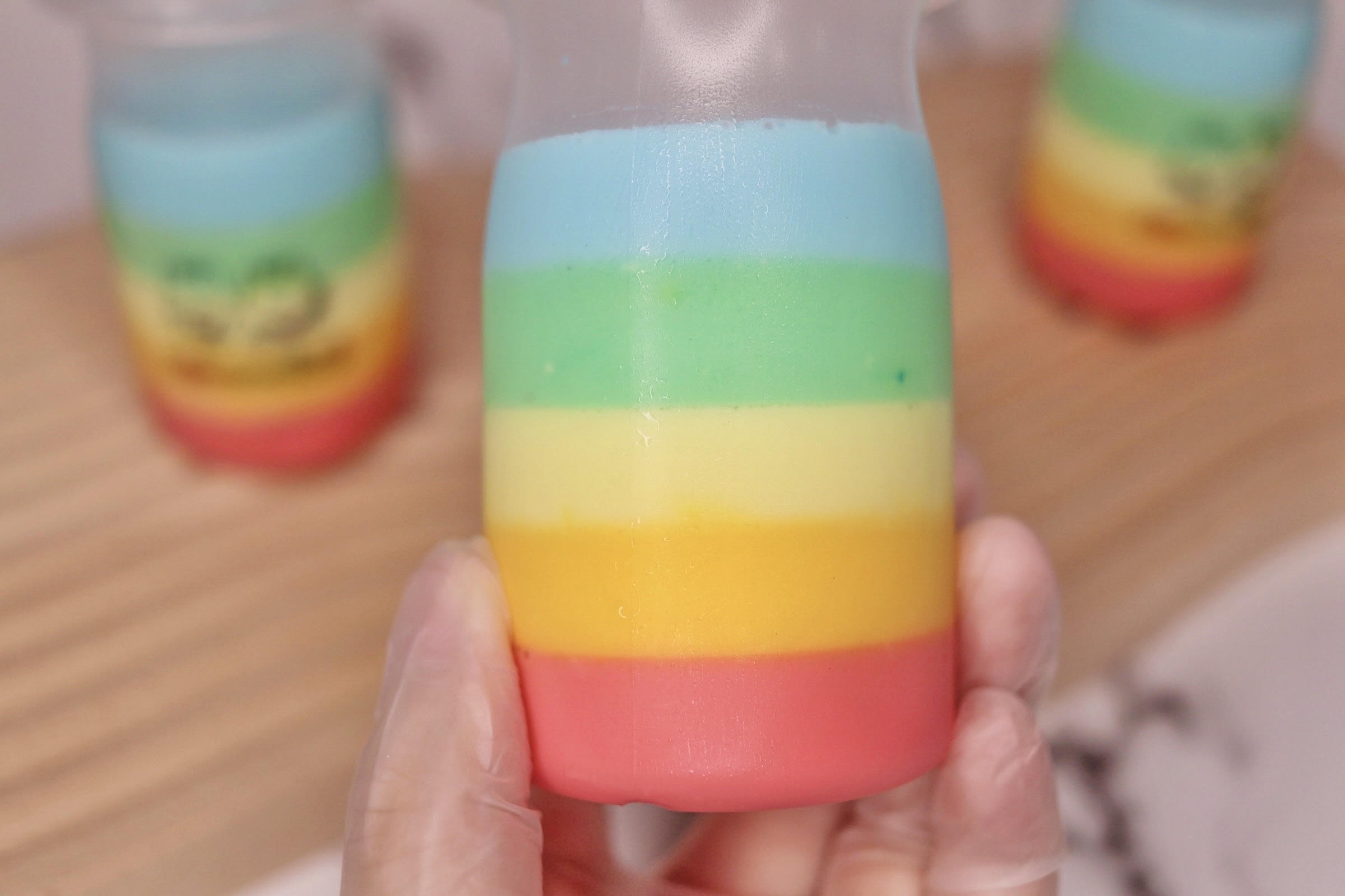 Rainbow goat milk pudding cup – Pawradise Pet Bakery